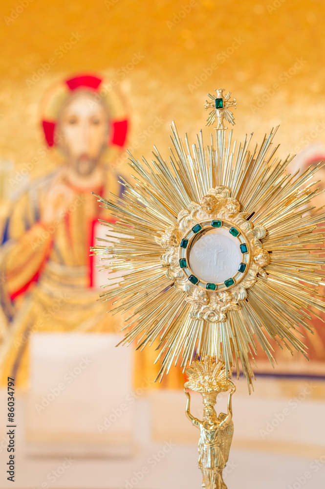 Monstrance On Altar