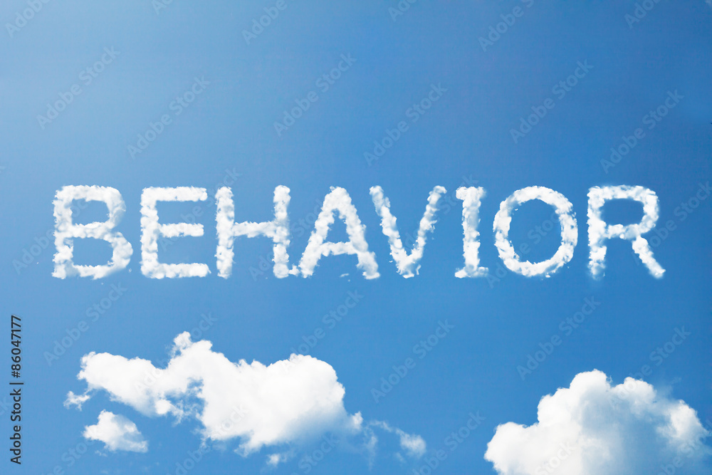 Behavior cloud word on sky Stock 写真 | Adobe Stock