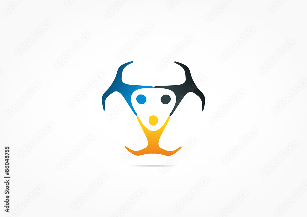 Skydiving team logo Stock Vector | Adobe Stock