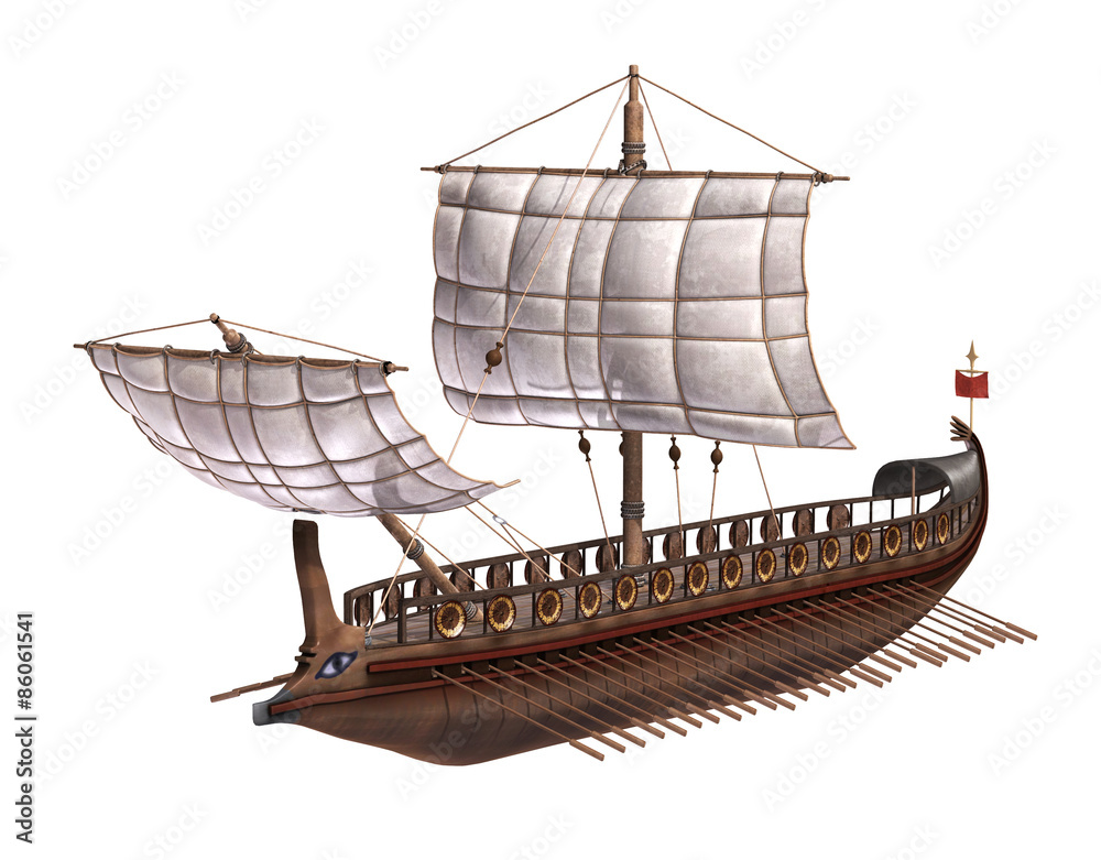 Roman Warship Stock Illustration | Adobe Stock