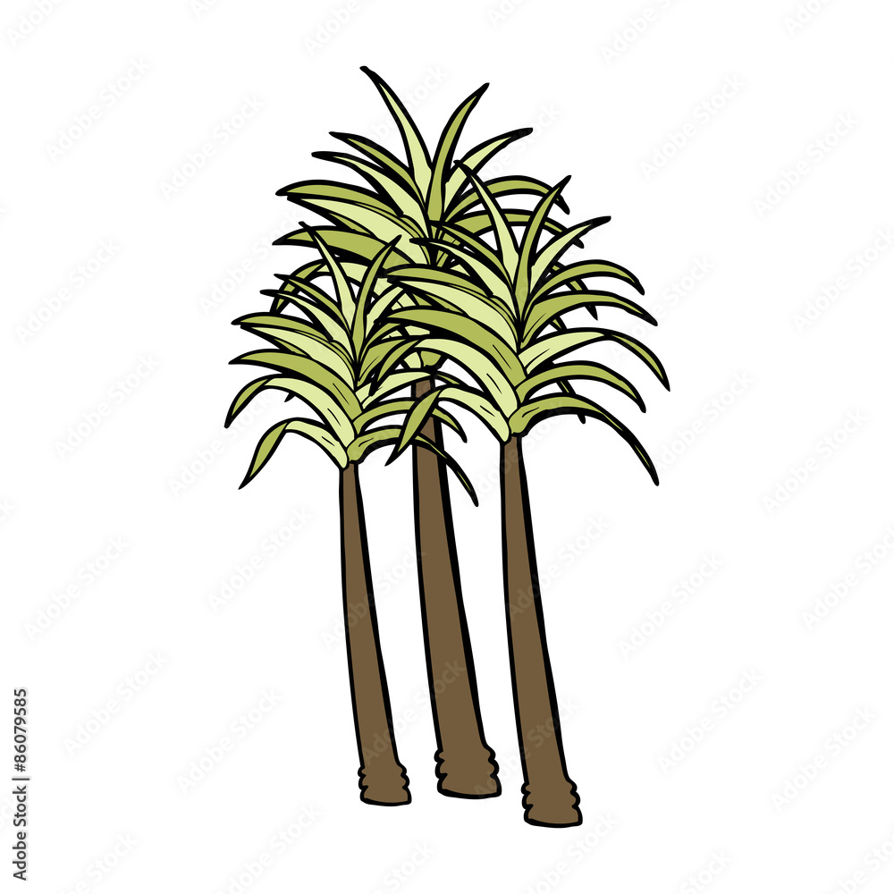 cartoon palm tree Stock Vector | Adobe Stock