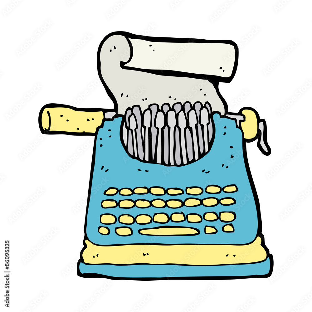 cartoon typewriter Stock Vector | Adobe Stock
