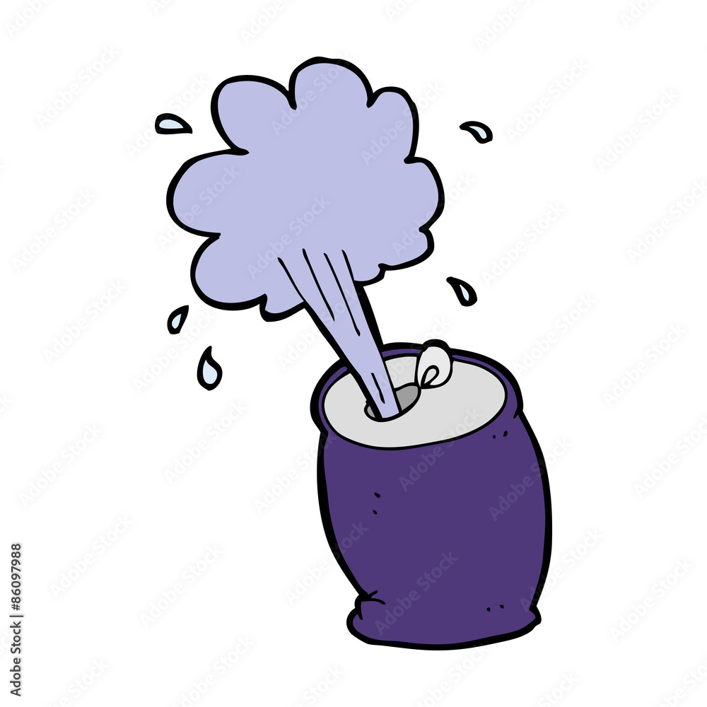 cartoon fizzing soda can Stock Vector | Adobe Stock