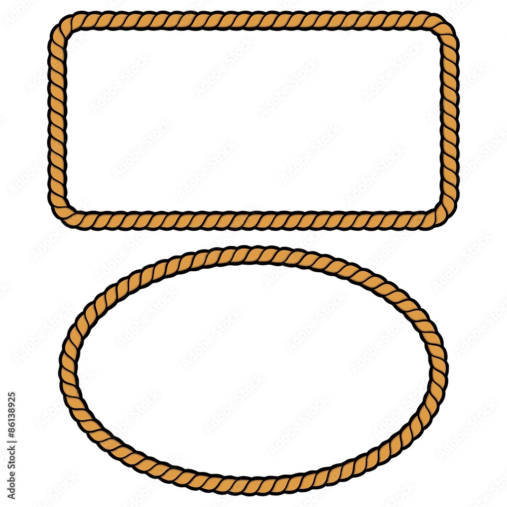 Rope Border Illustrations Stock Vector | Adobe Stock