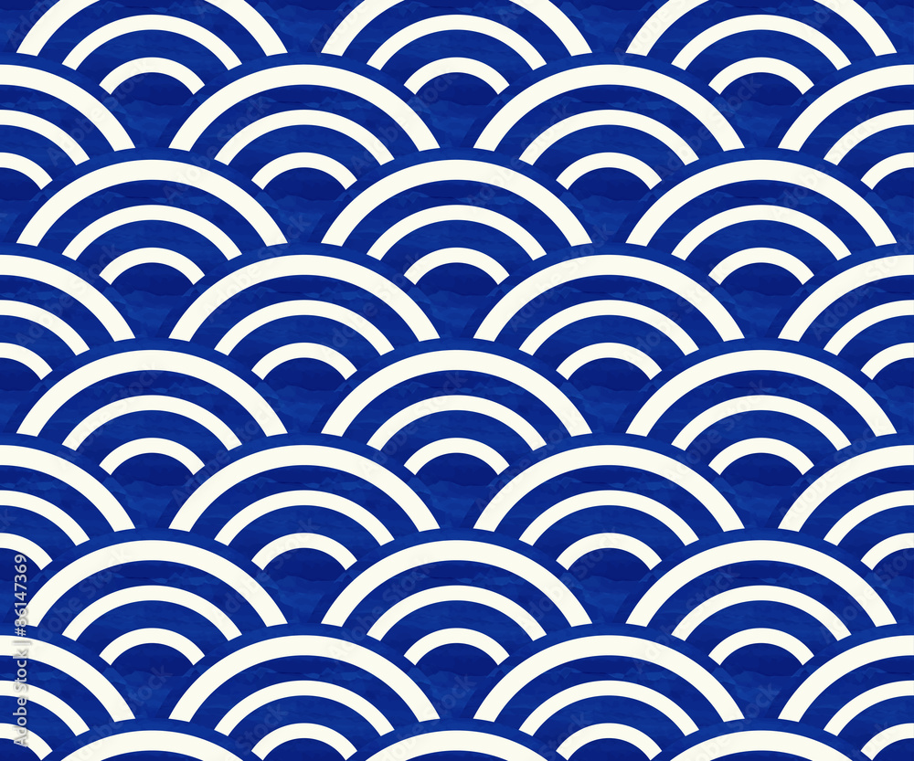 Japanese Traditional Pattern Seigaiha Stock Vector Adobe Stock