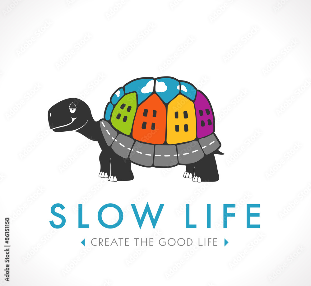 Logo - Slow life concept Stock Vector | Adobe Stock