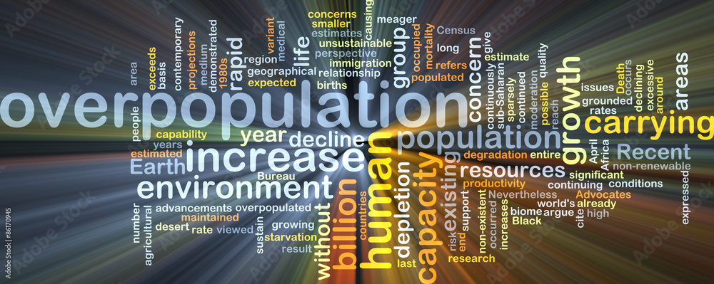 Overpopulation background concept glowing Stock Illustration | Adobe Stock