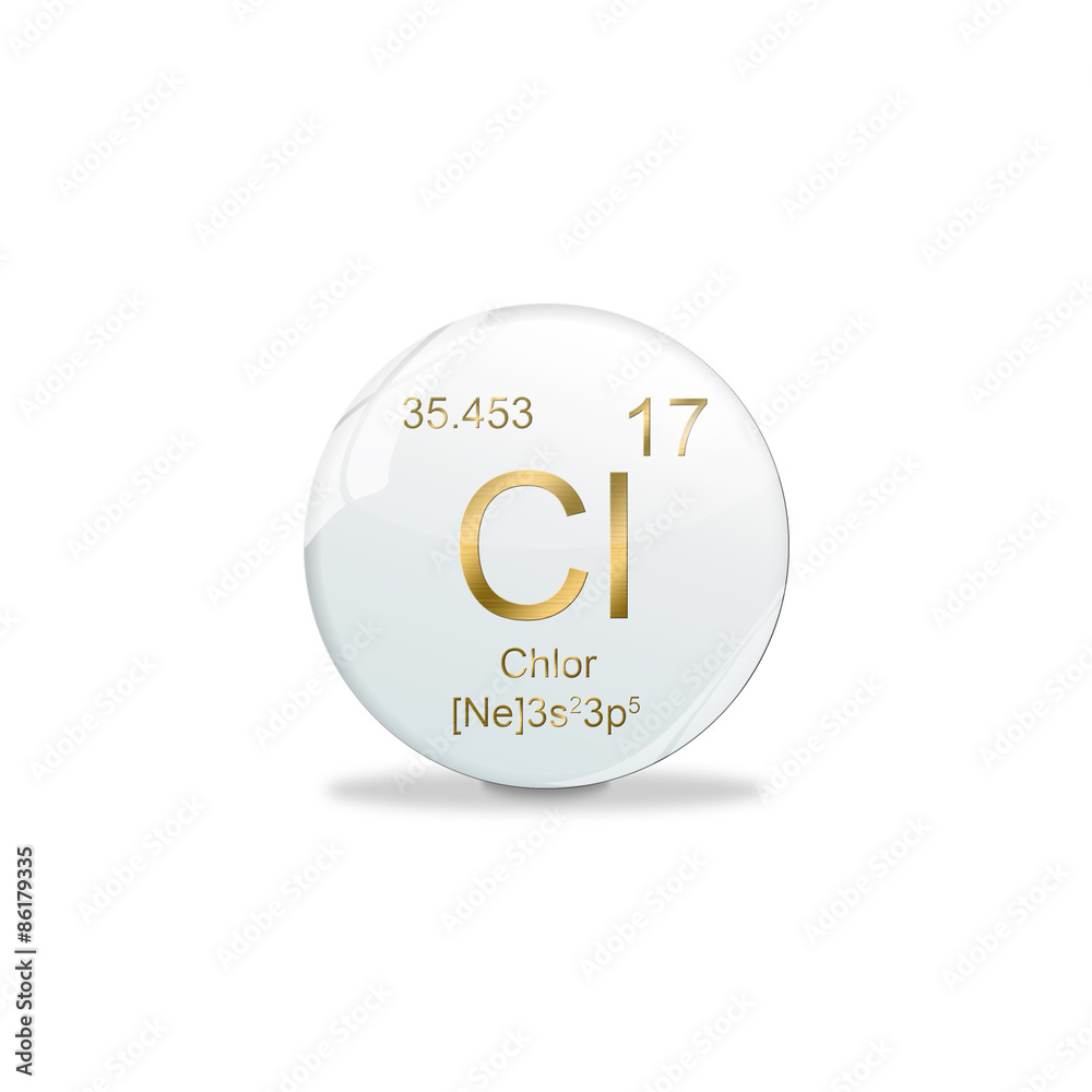 Periodensystem Kugel - Chlor Stock Illustration | Adobe Stock