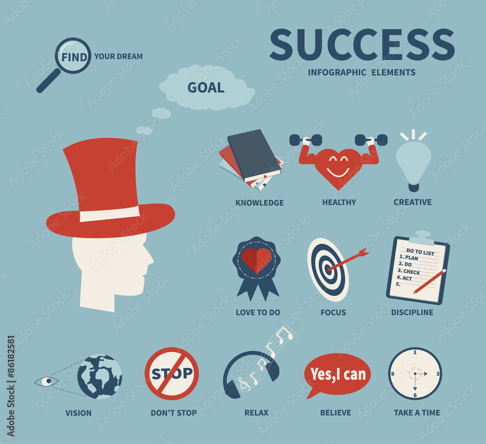 Success infographic elements vector eps10. Stock Vector | Adobe Stock