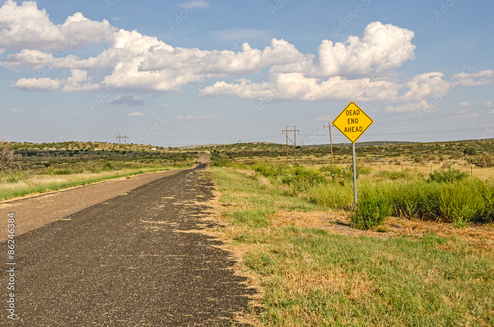 Dead End Ahead Sign