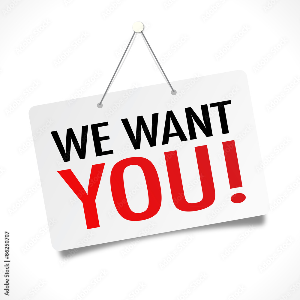 We want you Stock Vector | Adobe Stock