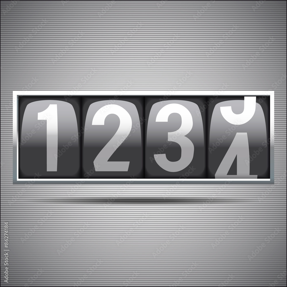 vector illustration of Illustartion of counter. Stock Vector | Adobe Stock