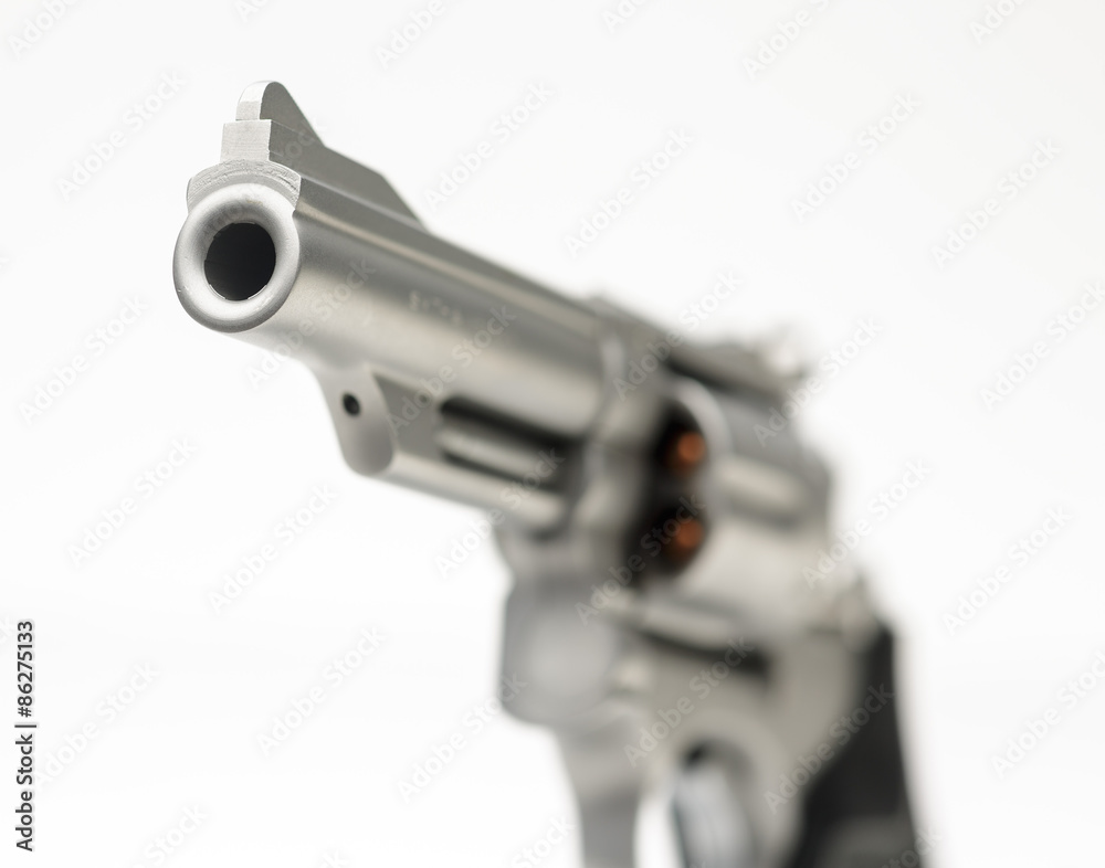 Sm 357 Magnum Revolver isolated on White Shallow Focus Stock Photo ...