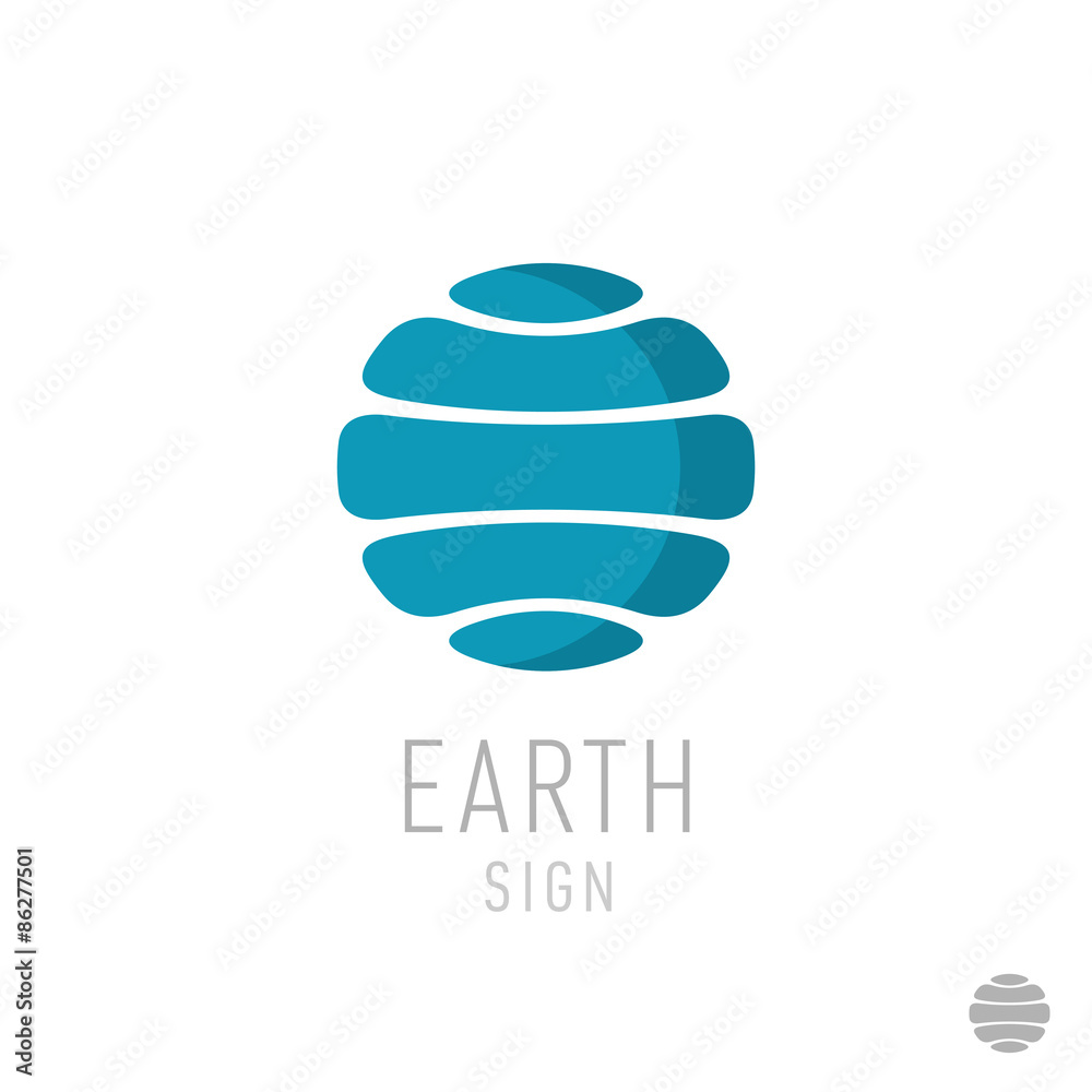 Earth logo template. Globe sign. Stock Vector | Adobe Stock