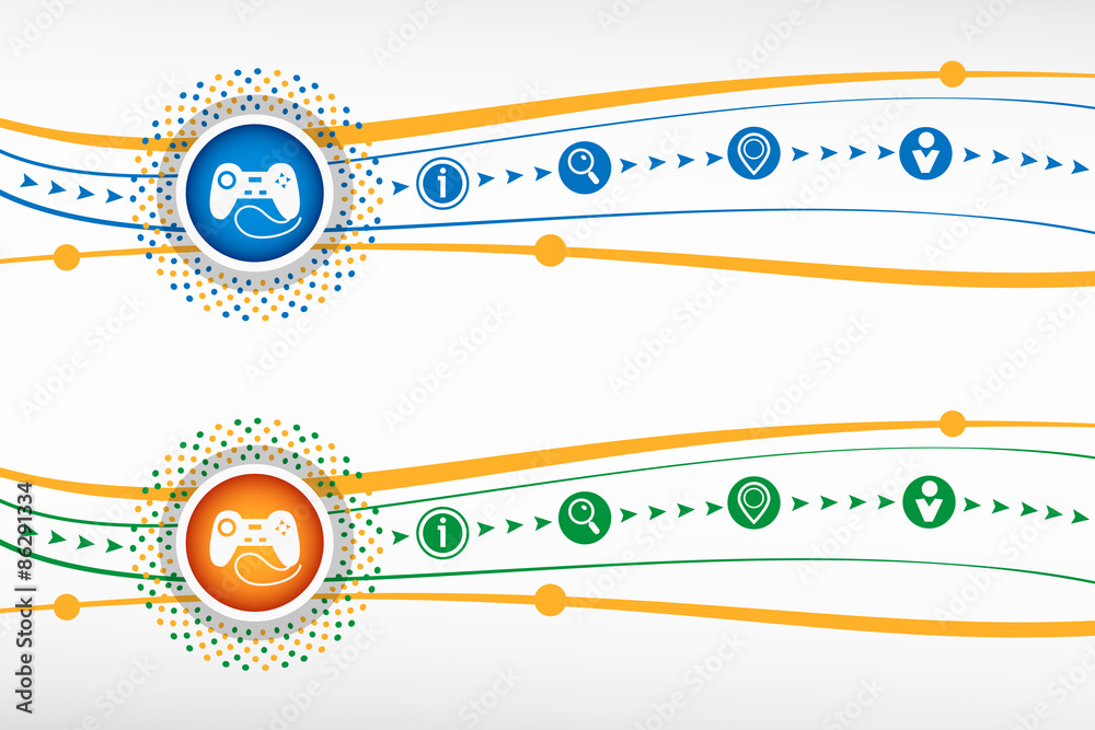 Gaming joystick icon on background for banner, web, site, design Stock ...