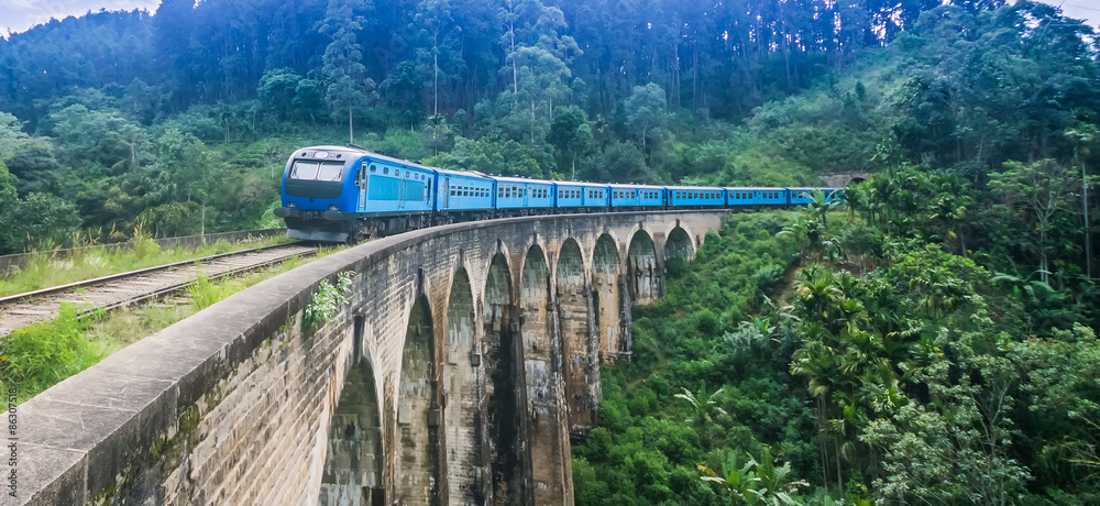 The udarata menike train is on the world famous Demodara nine arch ...