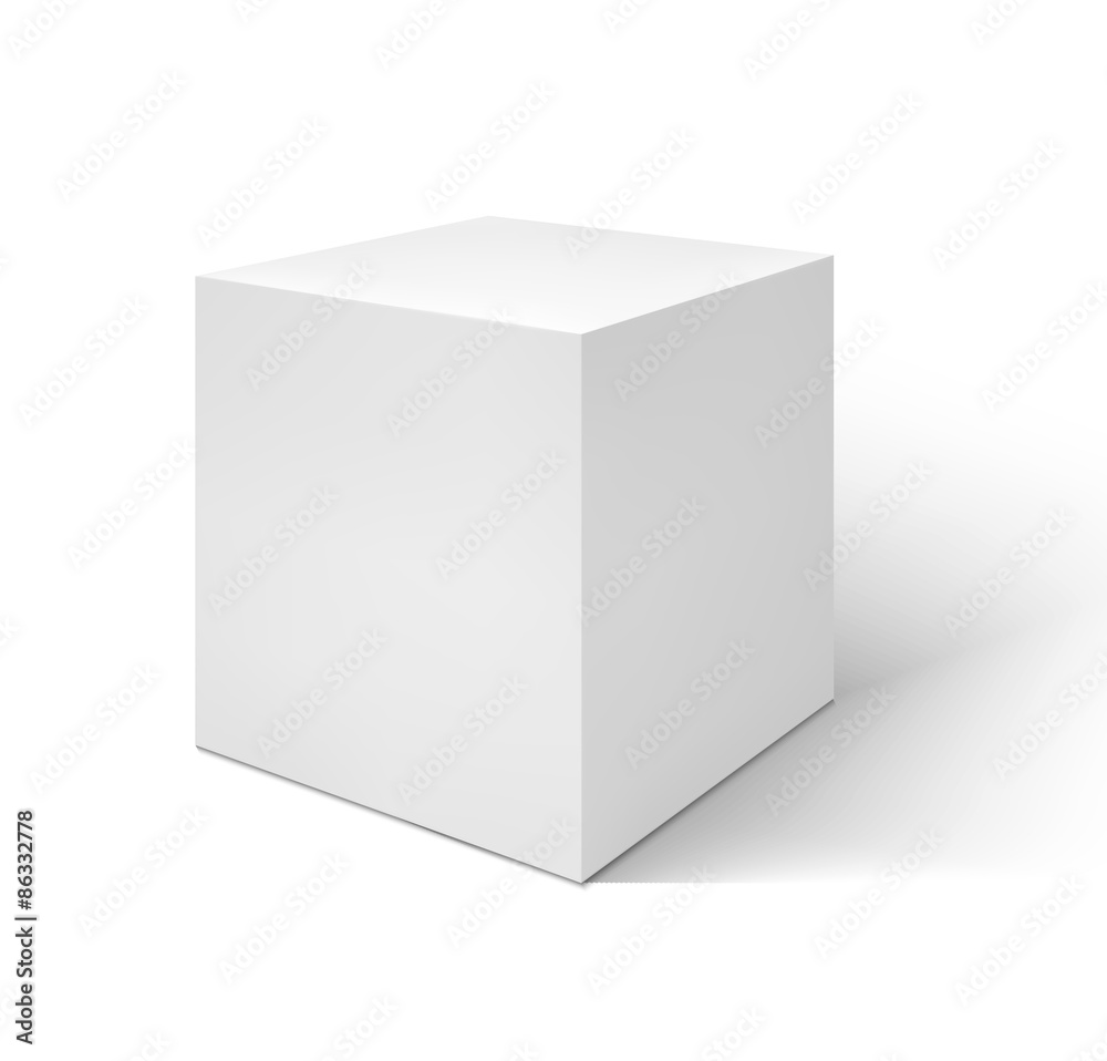 Vector White box isolated on white background Stock Vector | Adobe Stock