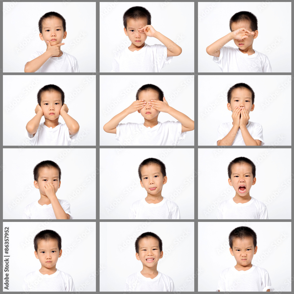 collection of kids with different emotions Stock Photo | Adobe Stock