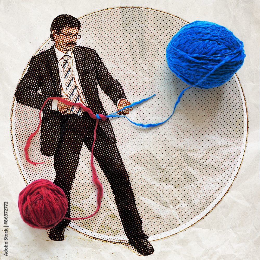 Linking different threads Stock Illustration | Adobe Stock