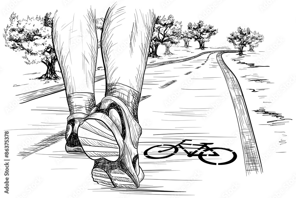 Walking Feet Drawing