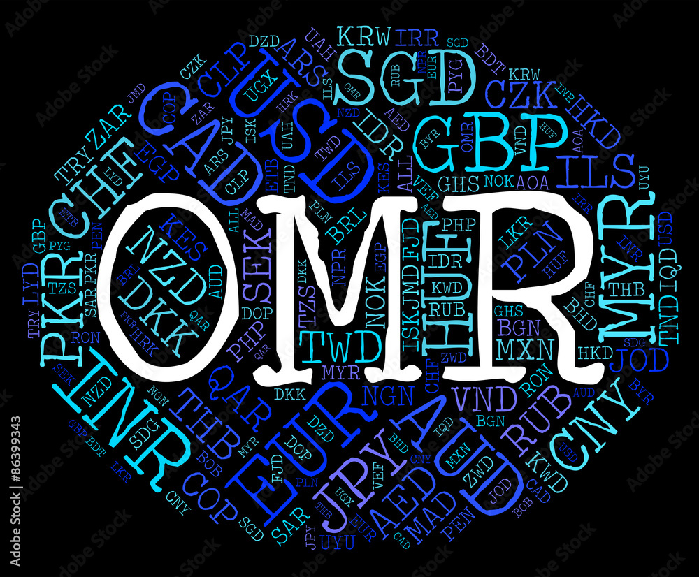 Omr Currency Means Oman Rials And Banknote Stock Illustration | Adobe Stock
