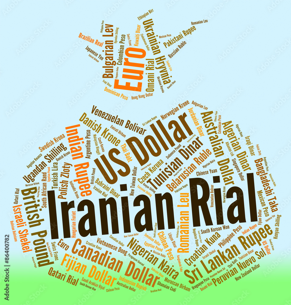 Iranian Rial Means Foreign Exchange And Banknotes Stock Illustration ...