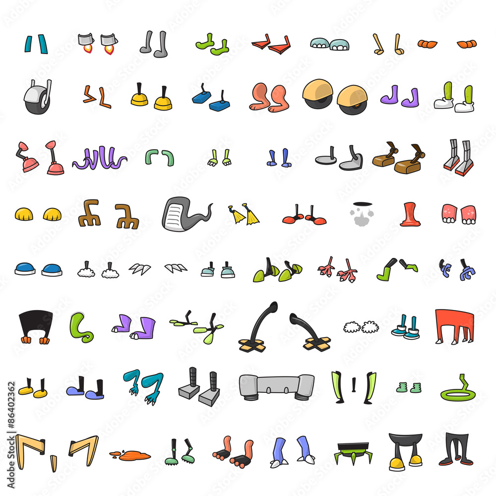 Cartoon Legs Stock Vector | Adobe Stock