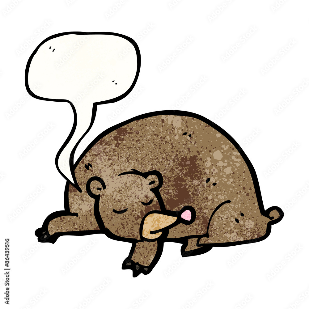 cartoon sleeping bear Stock Vector | Adobe Stock