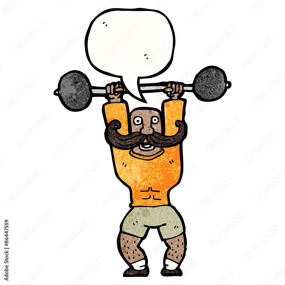 cartoon circus strongman Stock Vector | Adobe Stock
