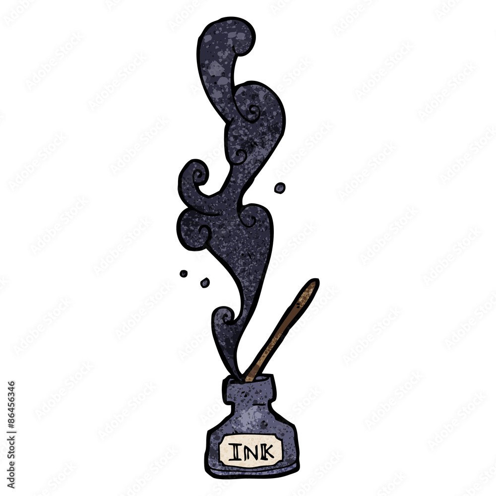 cartoon ink pot Stock Vector | Adobe Stock