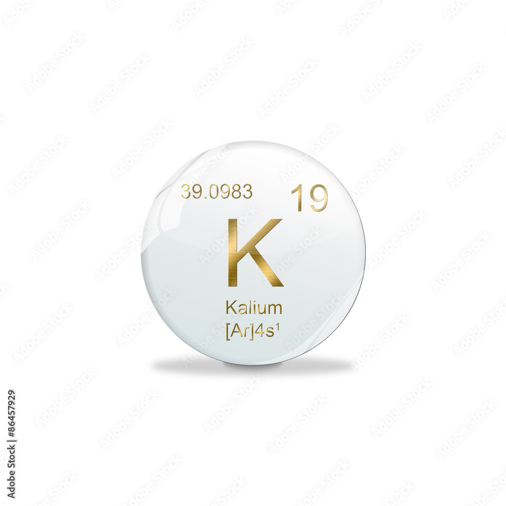 Periodensystem Kugel - Kalium Stock Illustration | Adobe Stock