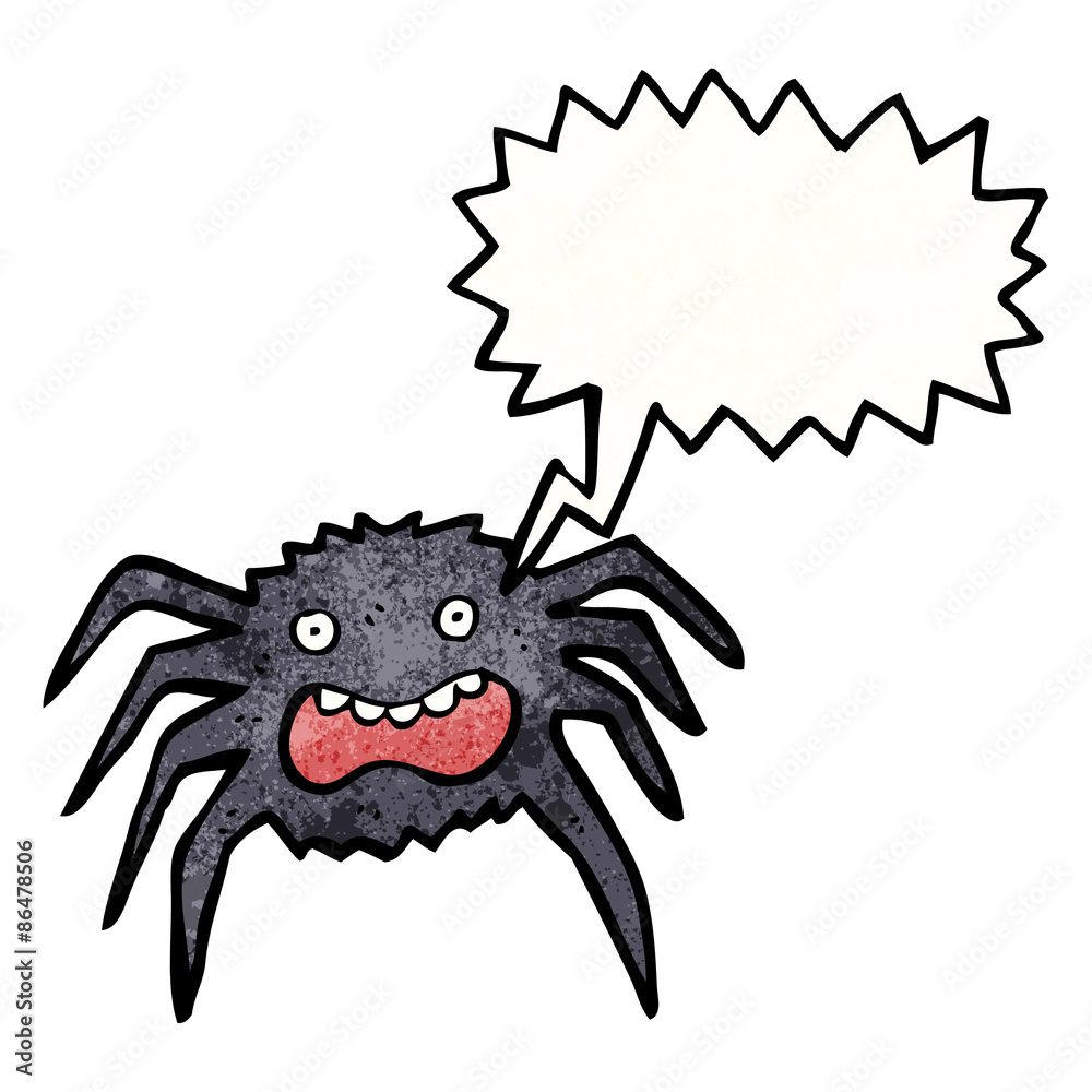 cartoon scared spider Stock Vector | Adobe Stock