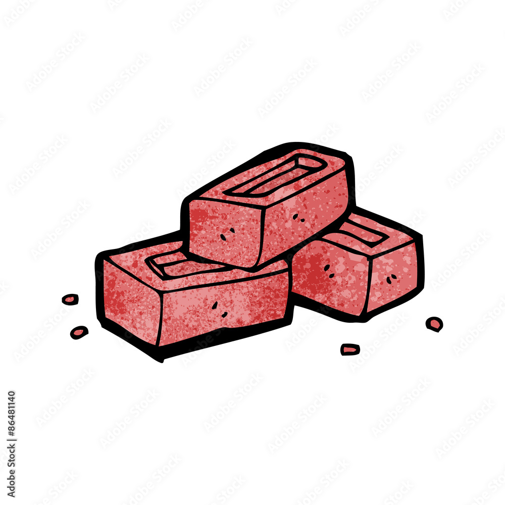 cartoon bricks Stock Vector | Adobe Stock