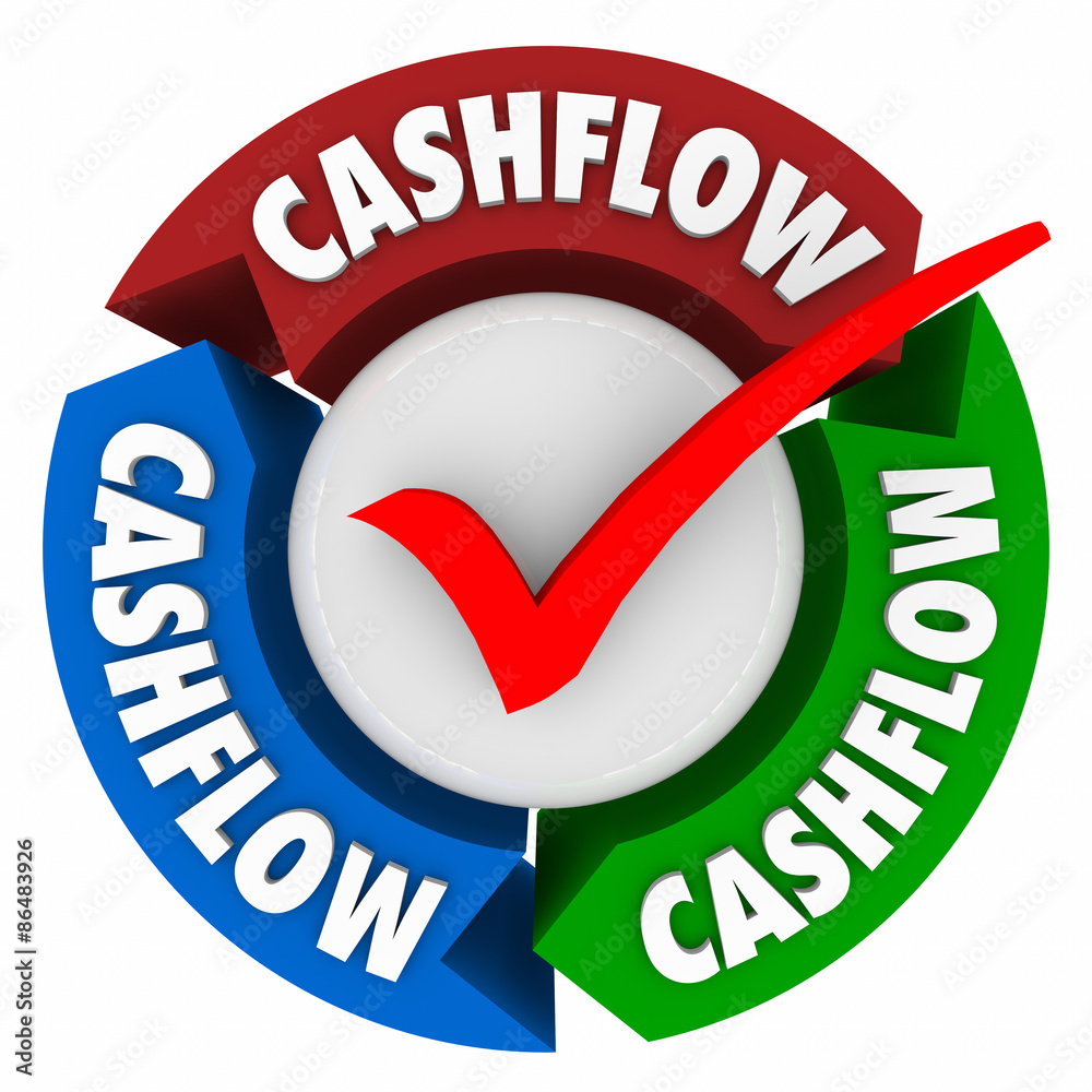 Cashflow Word Arrows Check Mark Earning Money Income Revenue Stock ...