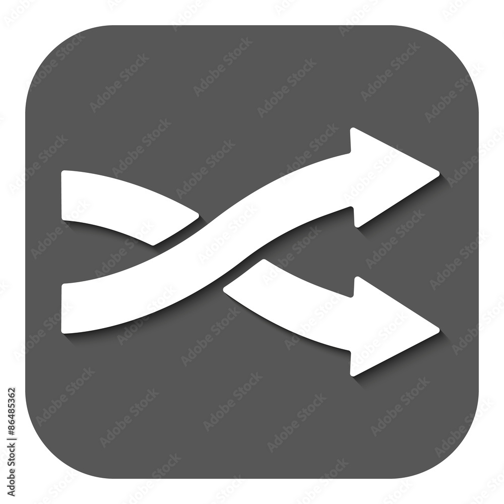 The intersecting arrows icon. Exchange and turn, cross symbol. Flat ...