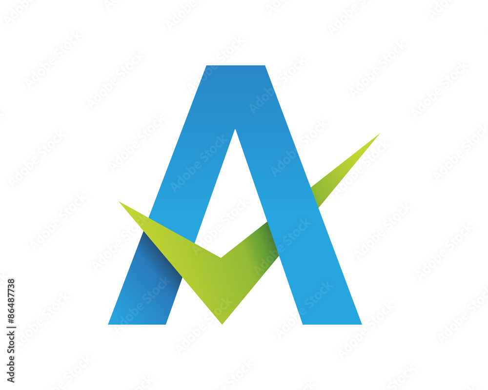 letter A check logo Stock Vector | Adobe Stock