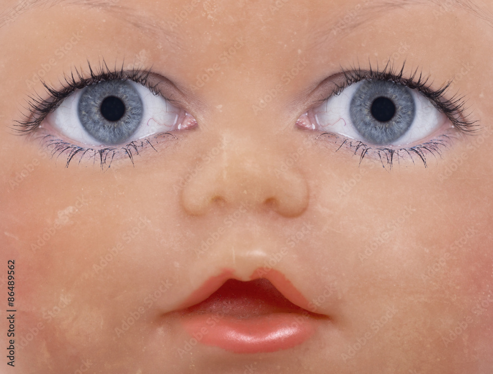 Scary doll face Stock Photo | Adobe Stock