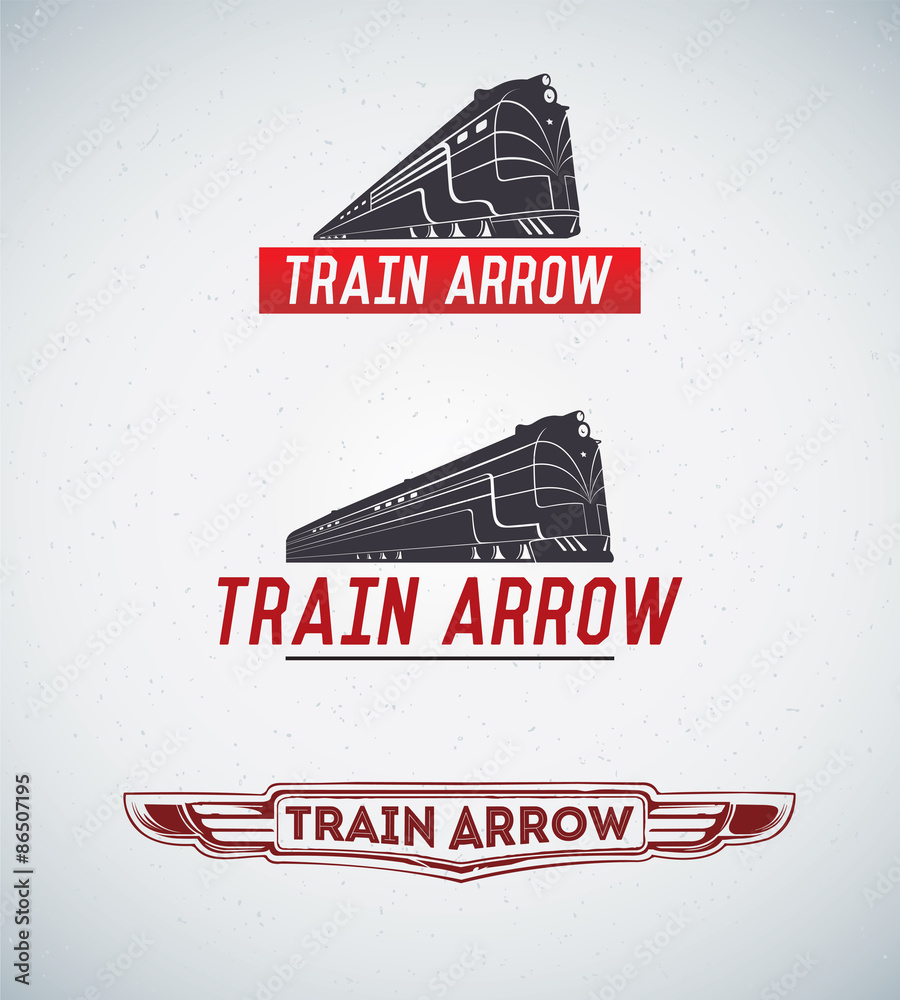 Train set character. Vector elements symbol in retro style. Stock ...