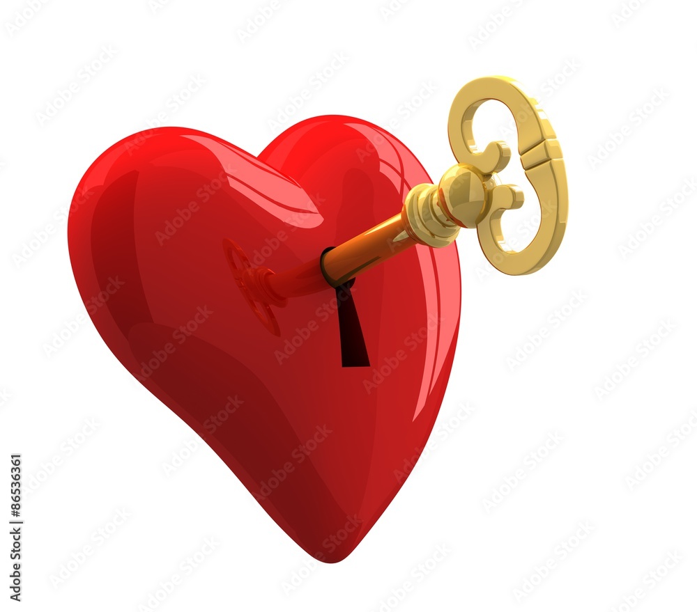 key and heart Stock Illustration | Adobe Stock