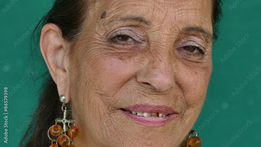 19 Hispanic People Portrait Happy Elderly Woman Smiling Face Stock ...