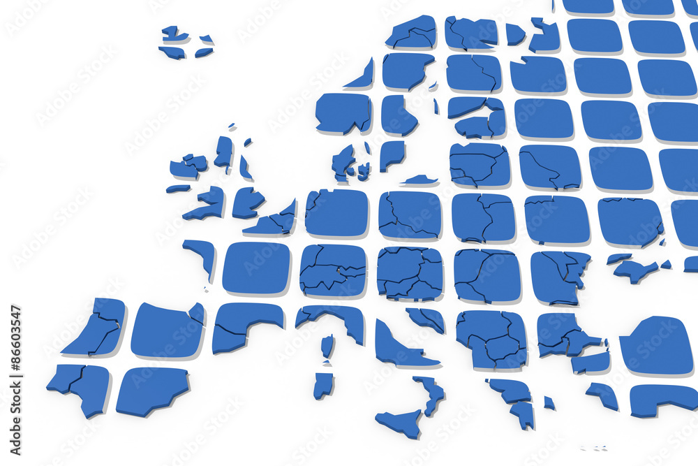 Mappa Europa 3D texture Stock Illustration | Adobe Stock