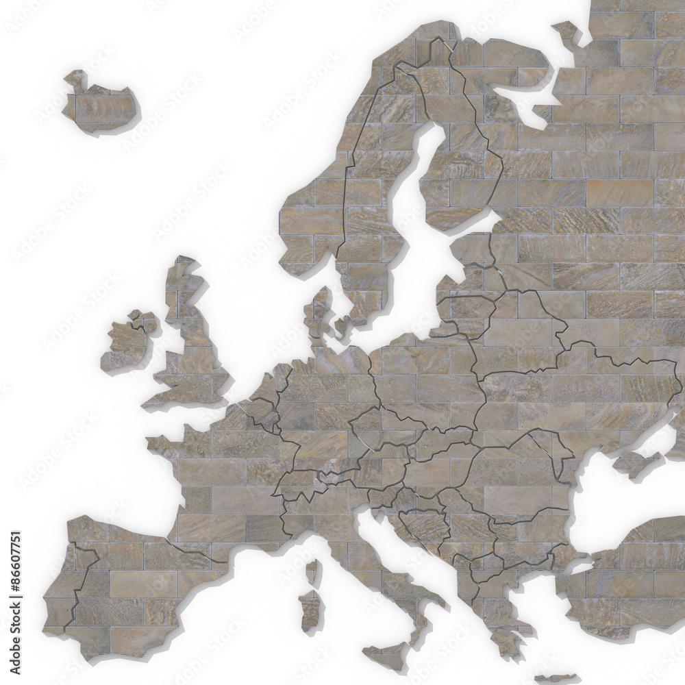 Mappa Europa 3D texture Stock Illustration | Adobe Stock