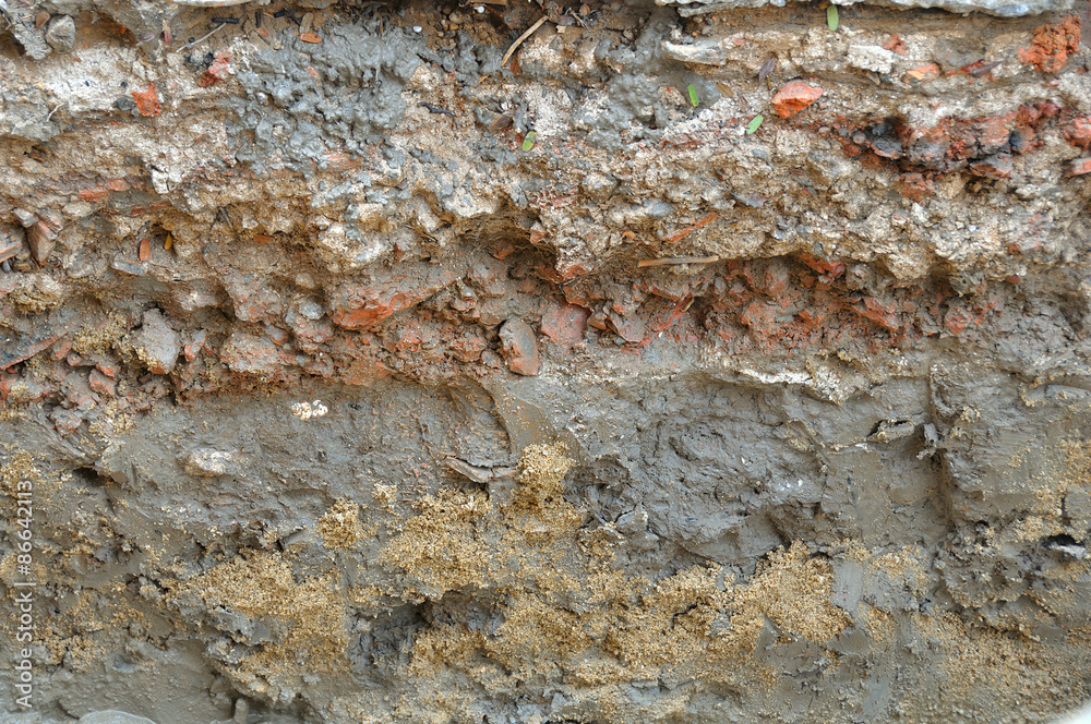 shale layer in soil profile among nature Stock Photo | Adobe Stock