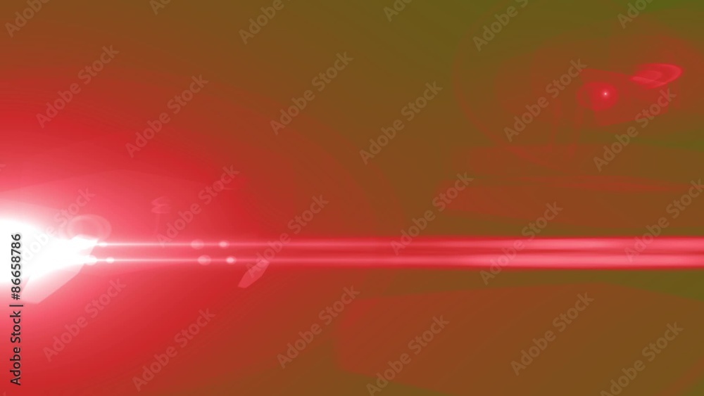 Red Lens flare Animation for LOGO on Green Screen. Light Effect. Stock ...