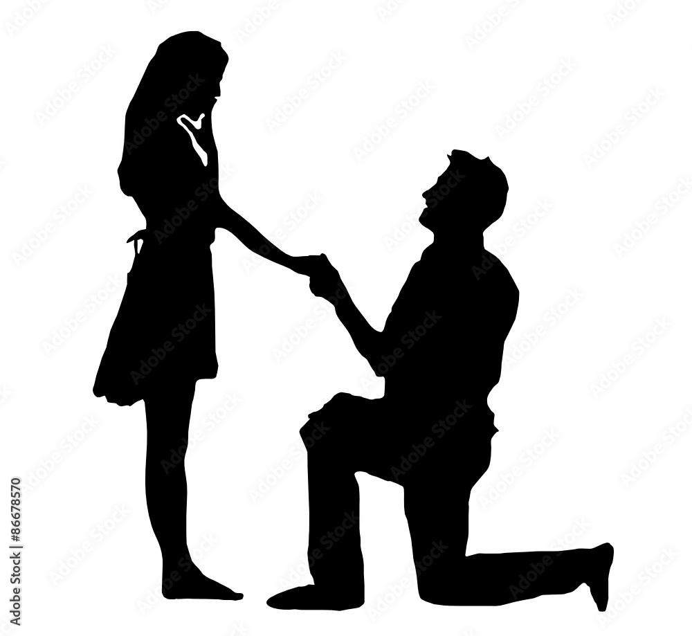 Heiratsantrag vector de Stock | Adobe Stock