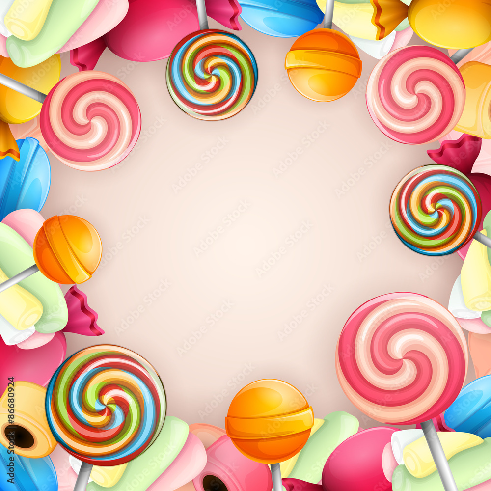 Abstract background with sweets Stock Vector | Adobe Stock