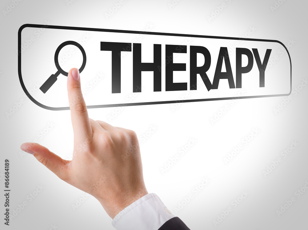 Therapy written in search bar on virtual screen Stock Photo | Adobe Stock