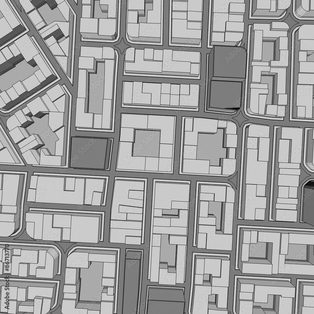 Cartoon town bird eye view urban background Stock Illustration | Adobe ...