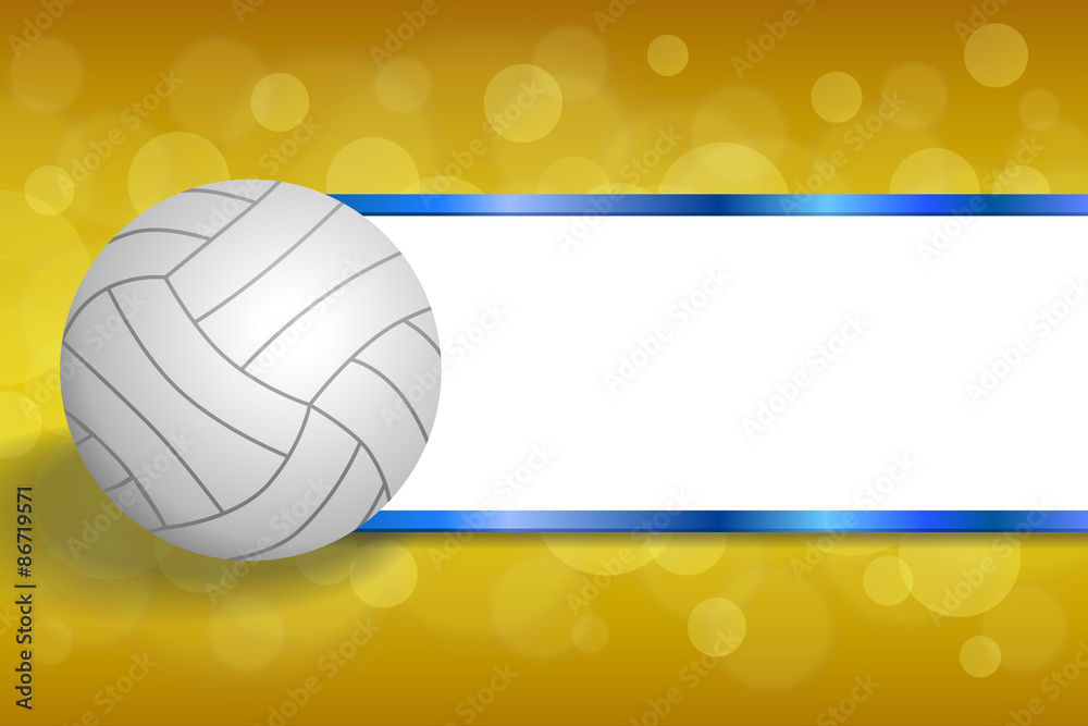 Background abstract volleyball blue yellow ball strips frame ...
