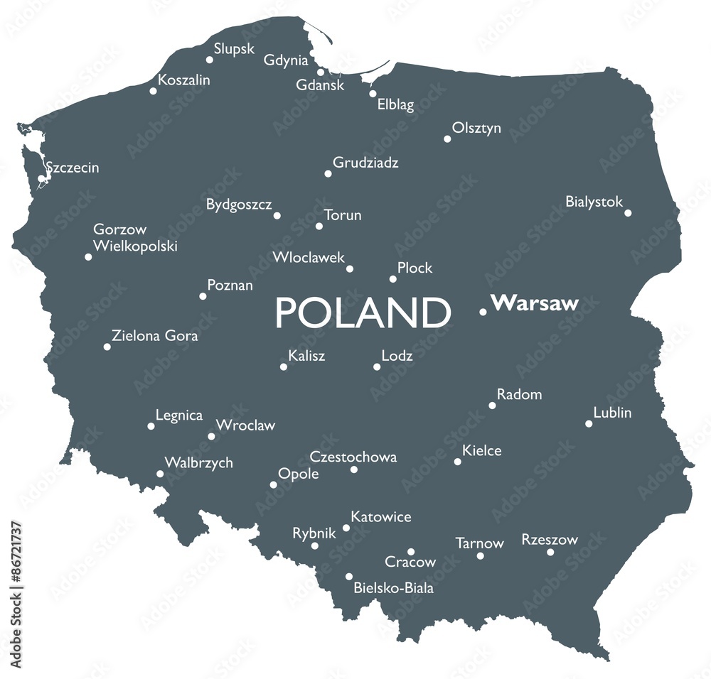 ⭐ Naklejka miasto europa mapa - Fototapety24.net